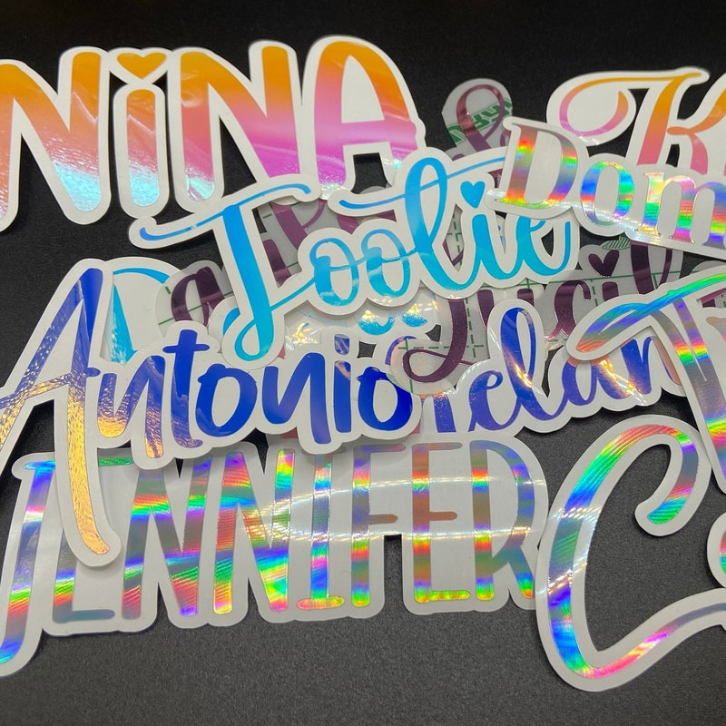 Vinyl Name Sticker - Etsy