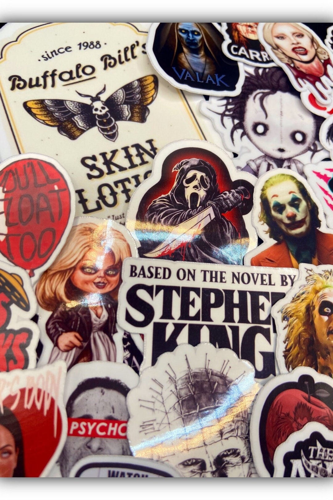 50pcs Halloween Horror Vinyl Sticker Pack Including Life Sized Buffalo ...