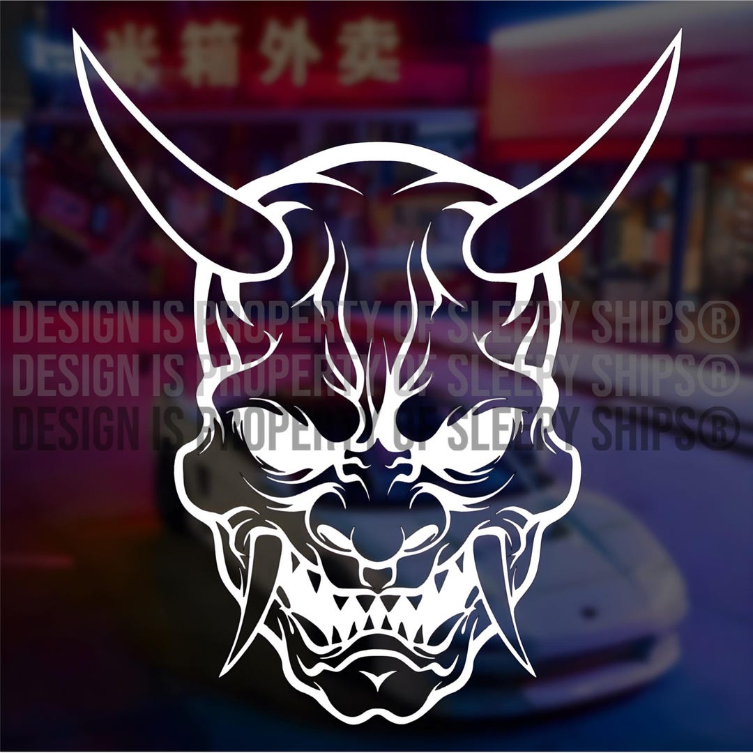 JDM Oni Mask Vinyl Decal | Japanese, Street Racing, Drift, Turbo, Funny ...