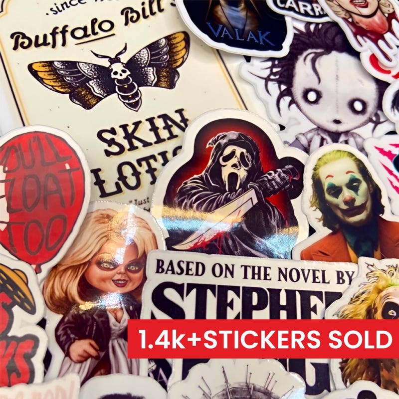 Ghost Face Stickers - Etsy