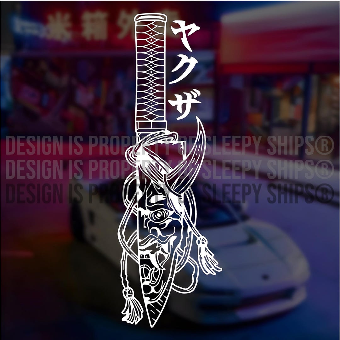 JDM Hannya Mask Vinyl Decal | Japanese Banner | Turbo, Drift, Racing ...