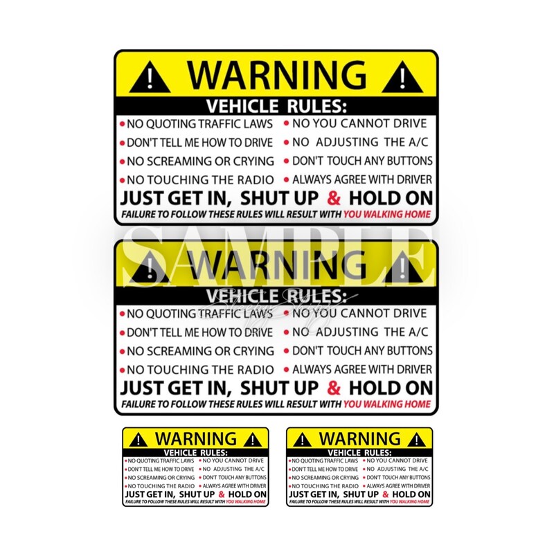 Funny Warning Sticker - Etsy