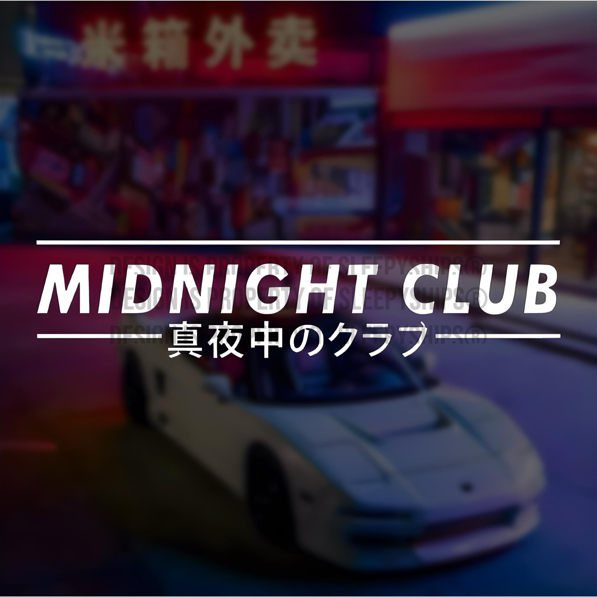 Car Windshield Sticker "Midnight Club" Slap Sticker - JDM Jap Slammed ...