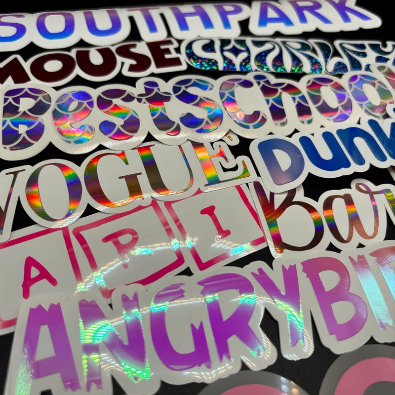 Vinyl Name Sticker - Etsy