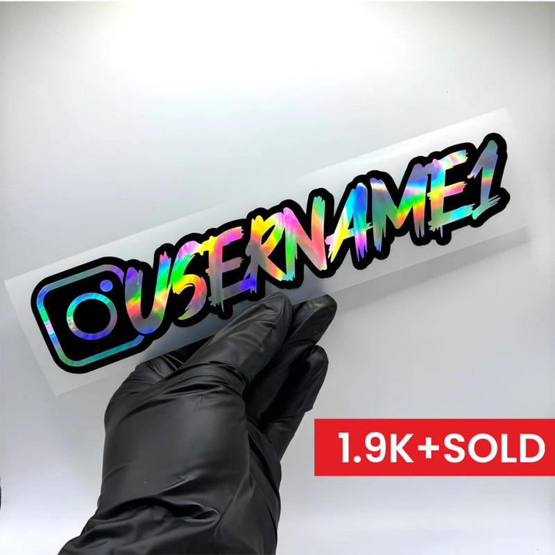 3 Instagram Name Sticker - Etsy