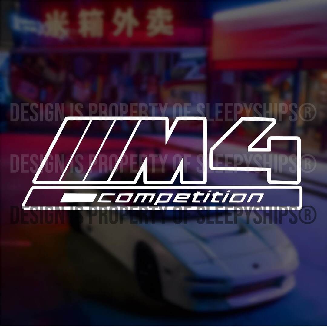 M4 Competition Premium Vinyl Car Decal | German, Drift, Racing, Turbo ...