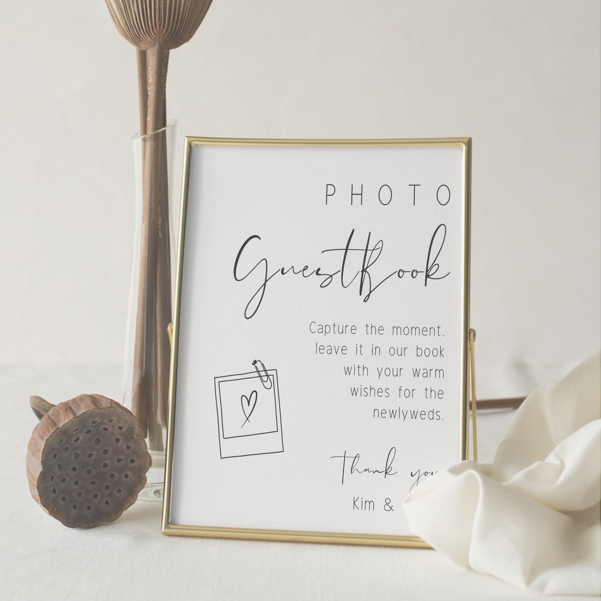Make Every Moment Count: Sign Our Photo Guestbook Capture Memories in ...