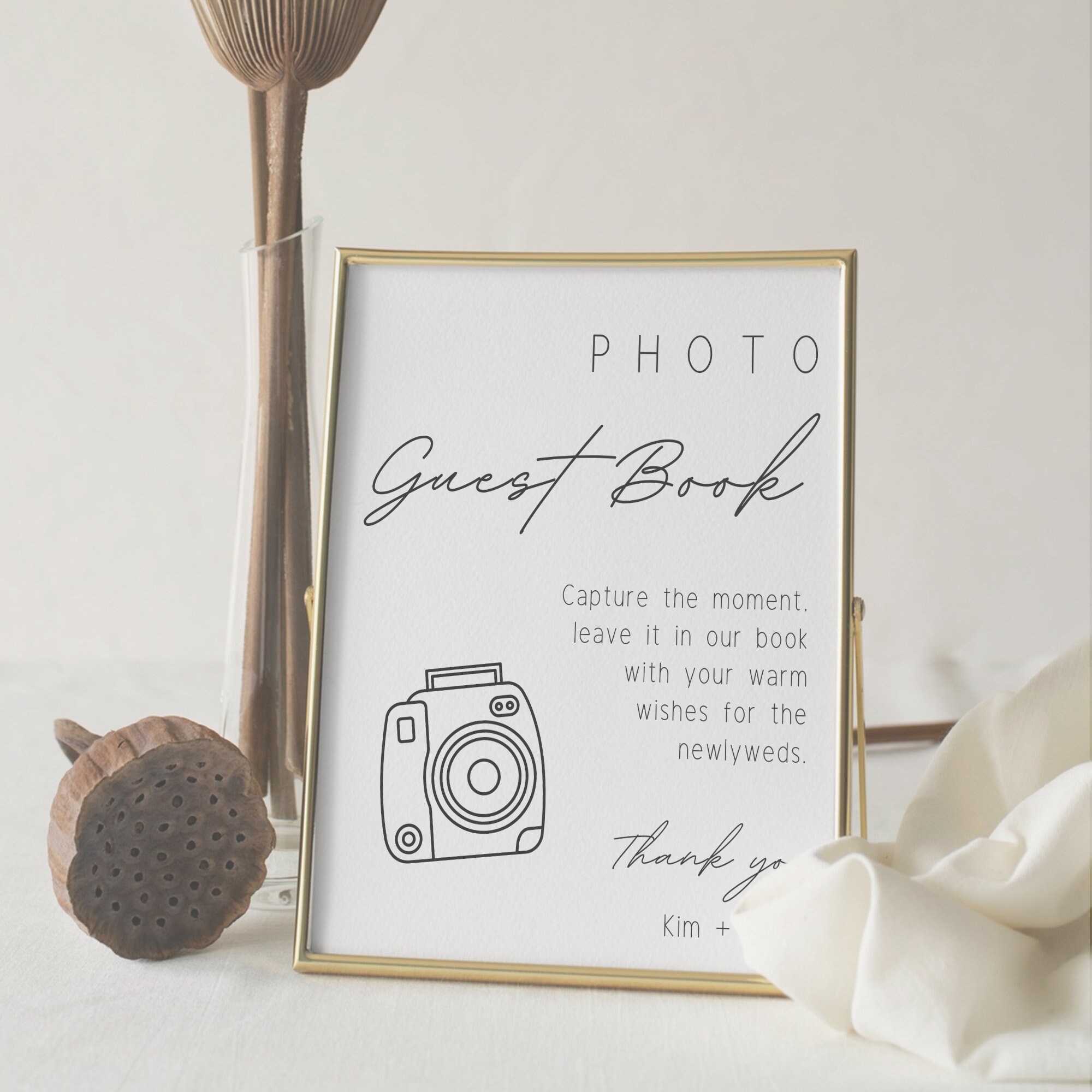 Make Every Moment Count: Sign Our Photo Guestbook Capture Memories in ...