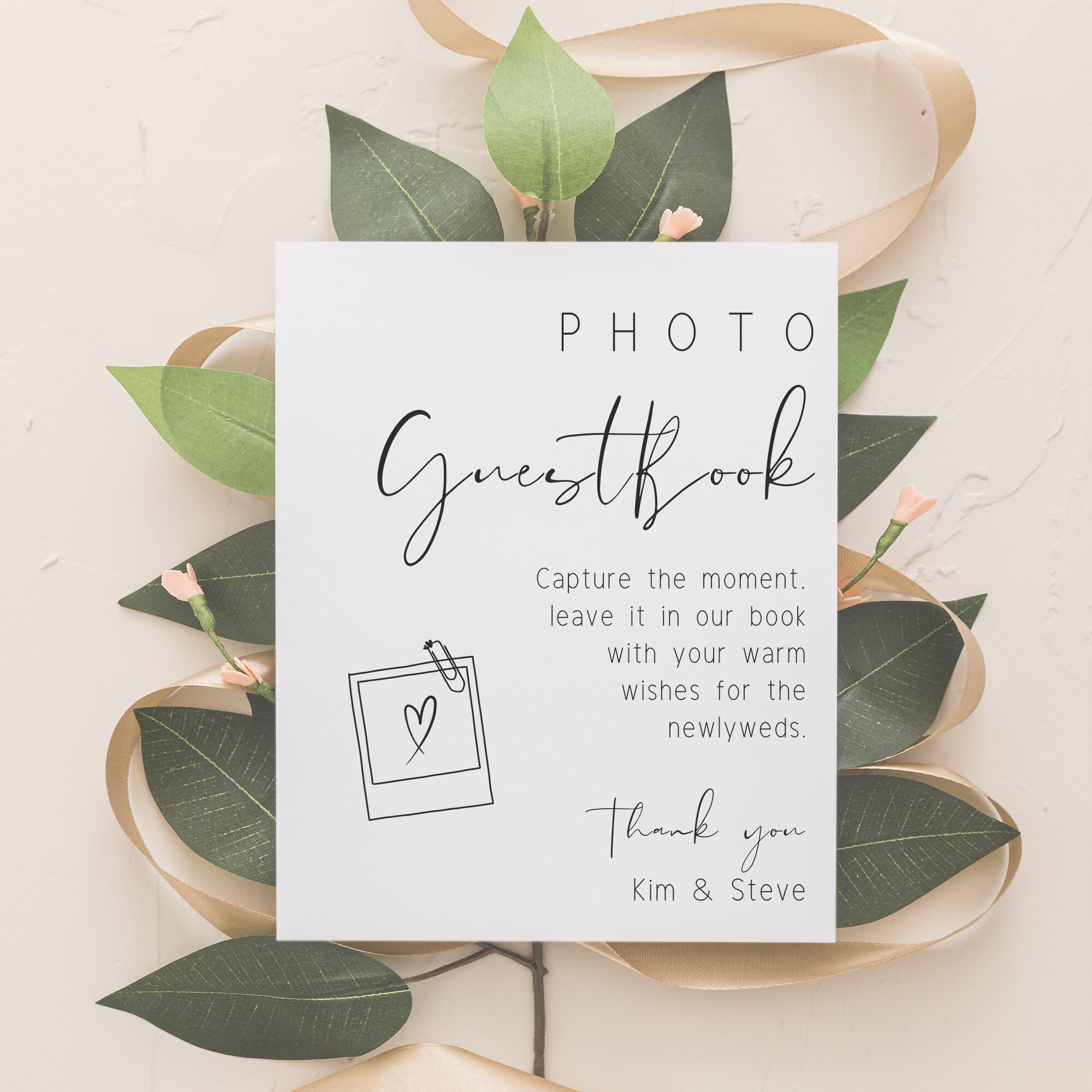 Make Every Moment Count: Sign Our Photo Guestbook Capture Memories in ...