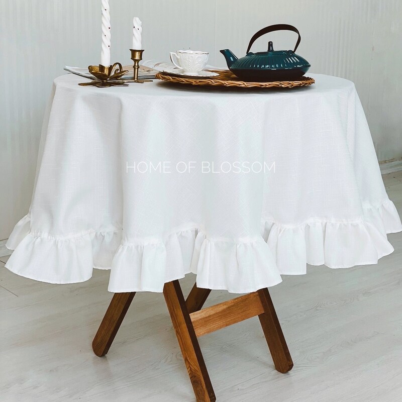 Ruffled Tablecloth - Etsy
