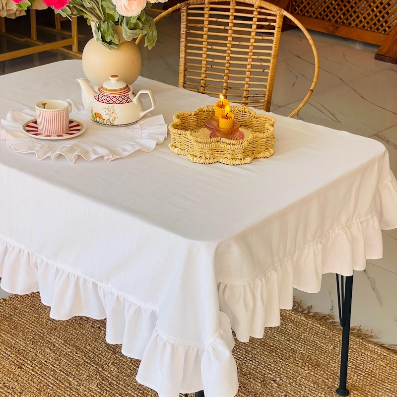 Ruffled Tablecloth - Etsy