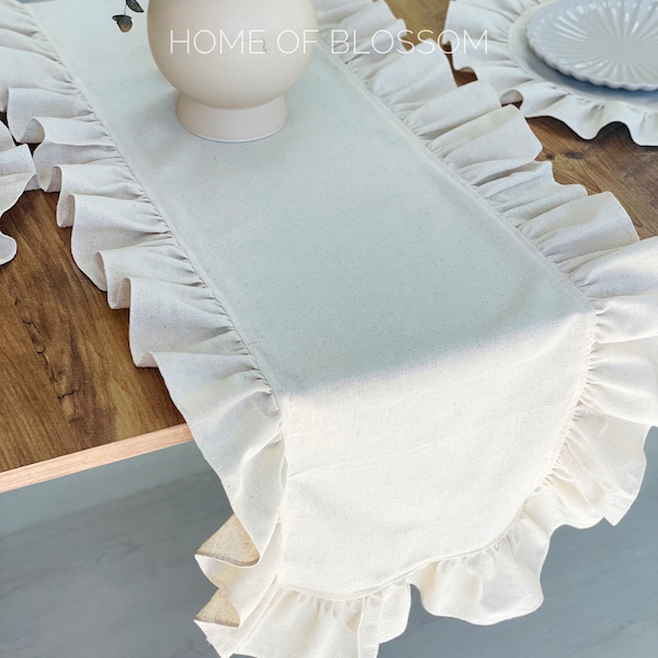 Ruffled Table Runner - Etsy