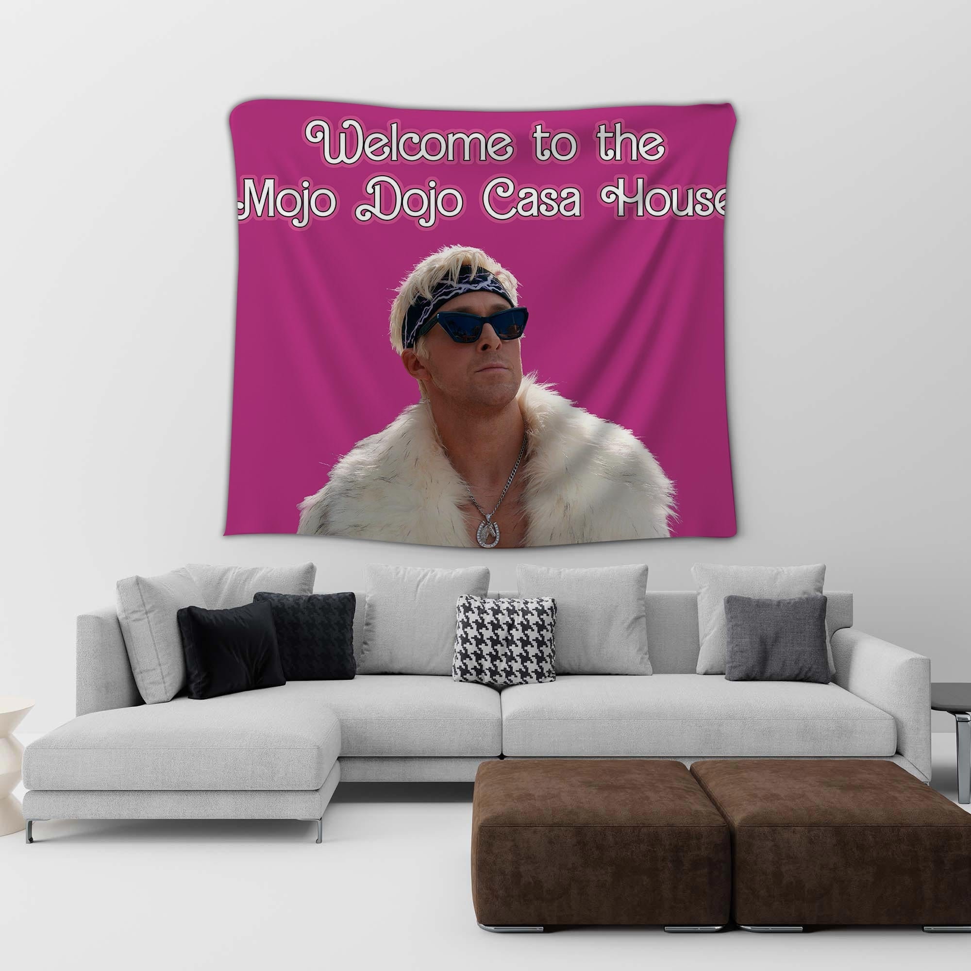Mojo Dojo Casa House Doll Movie Tapestry, Funny Ryan Gosling Ken Doll ...