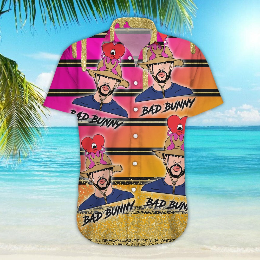 Bad Bunny UVST Sad Heart Gradient Color Glitter Gifts Hawaii sold by ...