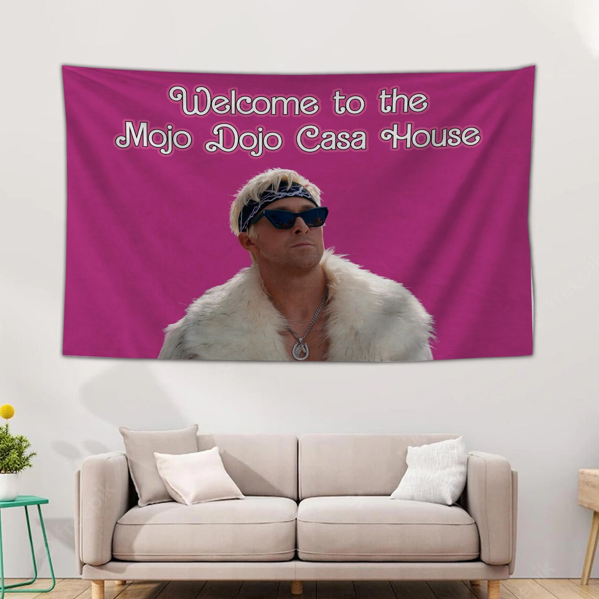 Mojo Dojo Casa House Doll Movie Tapestry, Funny Ryan Gosling Ken Doll ...