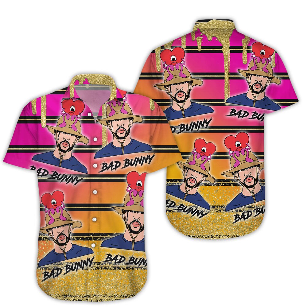 Bad Bunny UVST Sad Heart Gradient Color Glitter Gifts Hawaii sold by ...