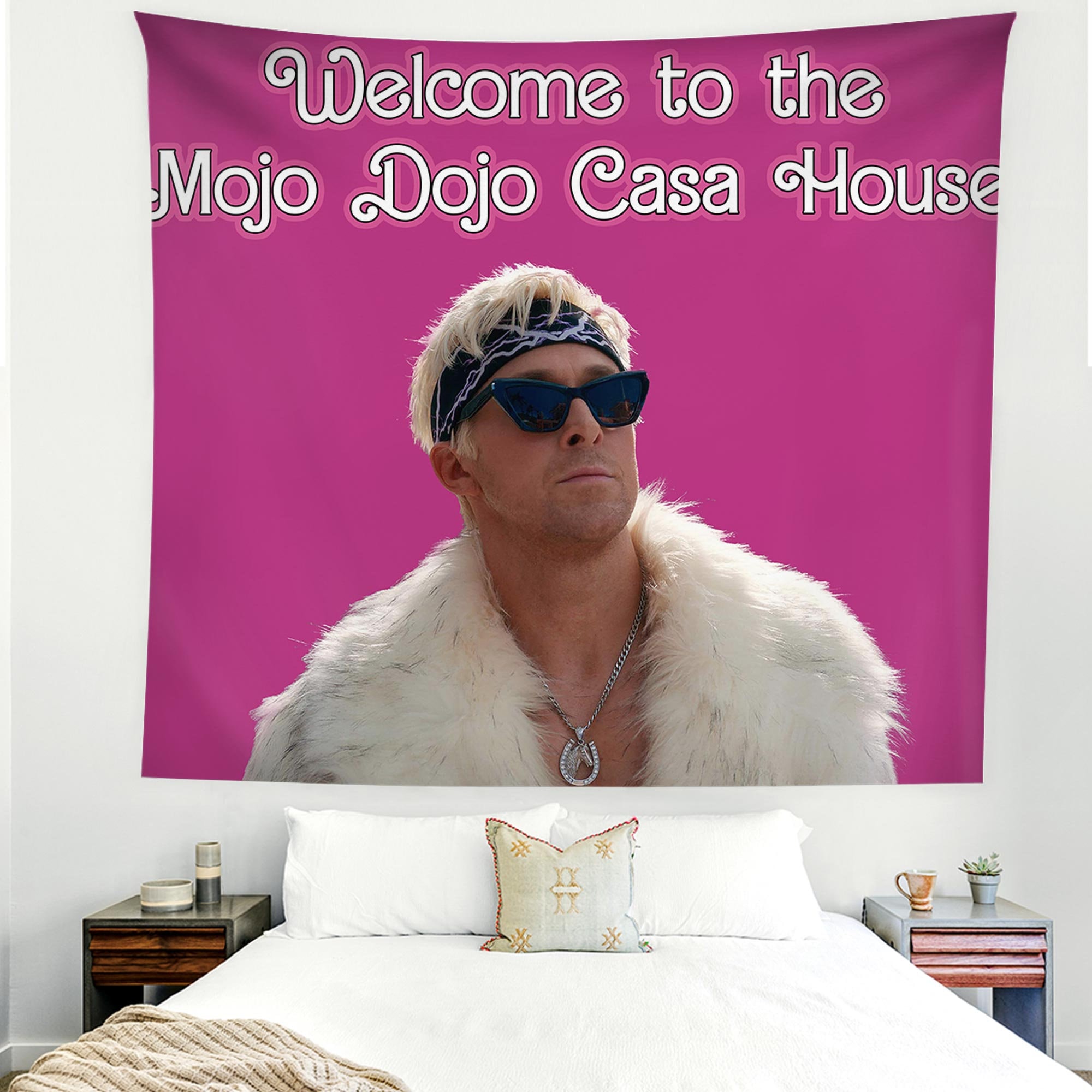 Mojo Dojo Casa House Doll Movie Tapestry, Funny Ryan Gosling Ken Doll ...