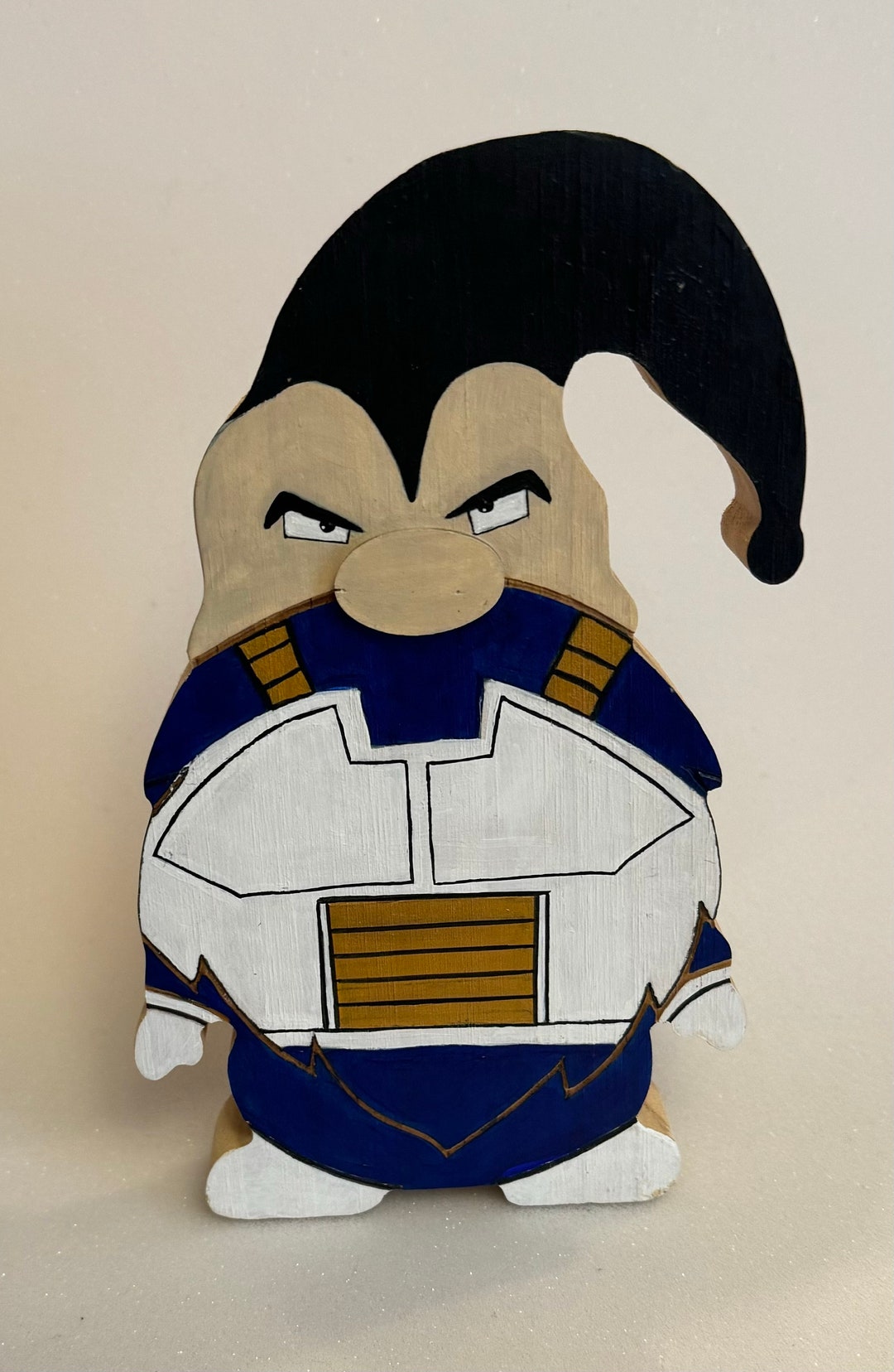 Zen Vegeta: Wooden Warrior Gnome - Etsy