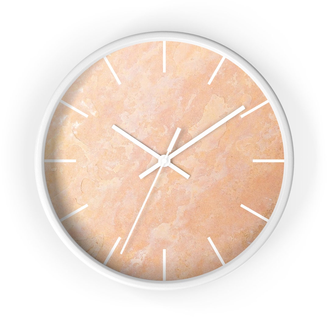 Handcrafted Tan Pastel Clay Texture Wall Clock Perfect Home - Etsy