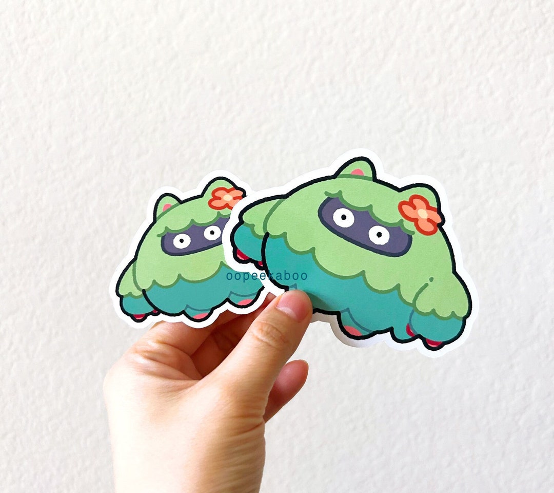 Wumpo Botan Palworld Inspired Sticker, Kawaii Pals Green Wumpo Mount ...
