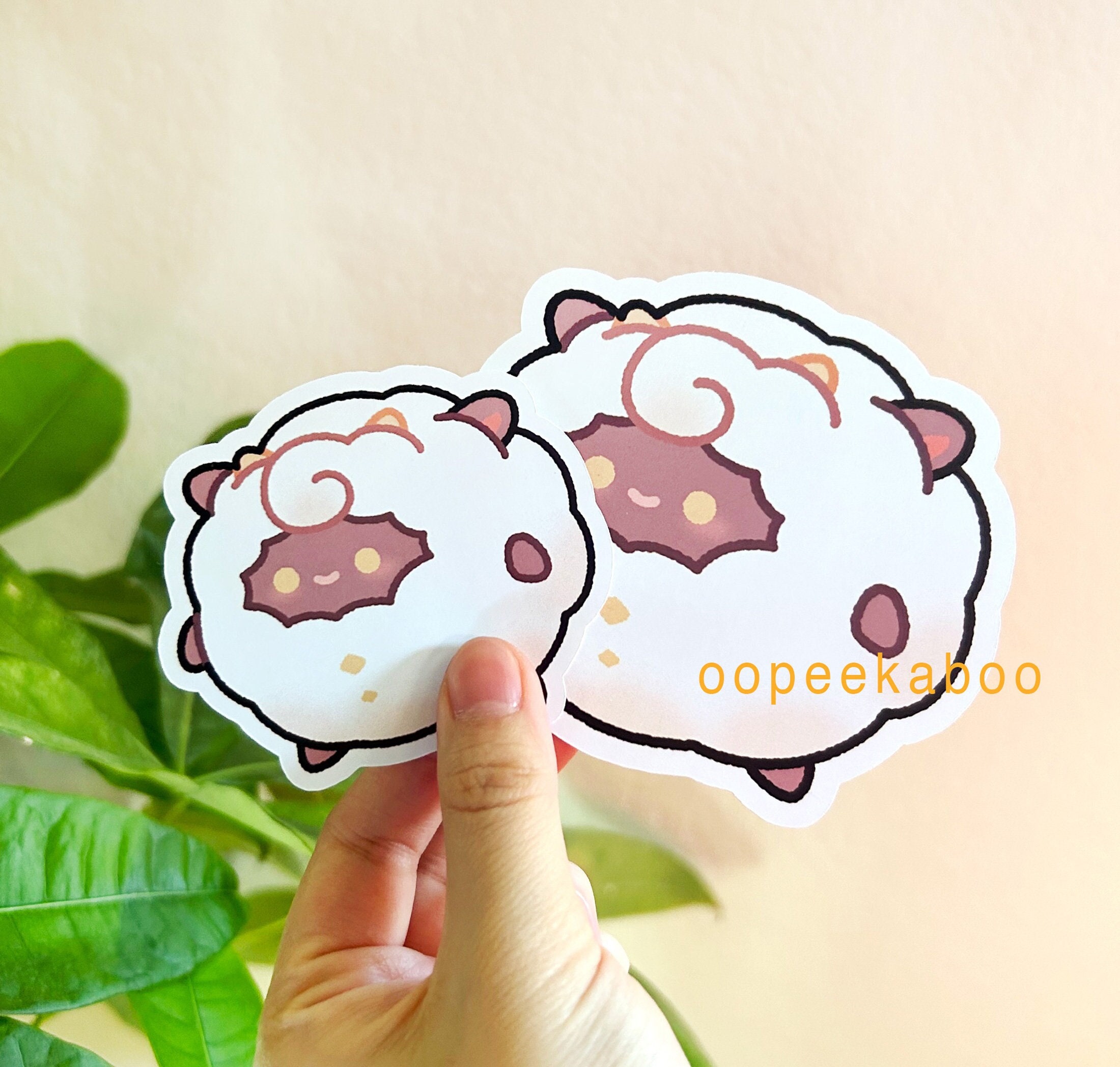 Lamball Palworld Inspired Sticker, Kawaii Pals Sheep Lamb Fanart ...