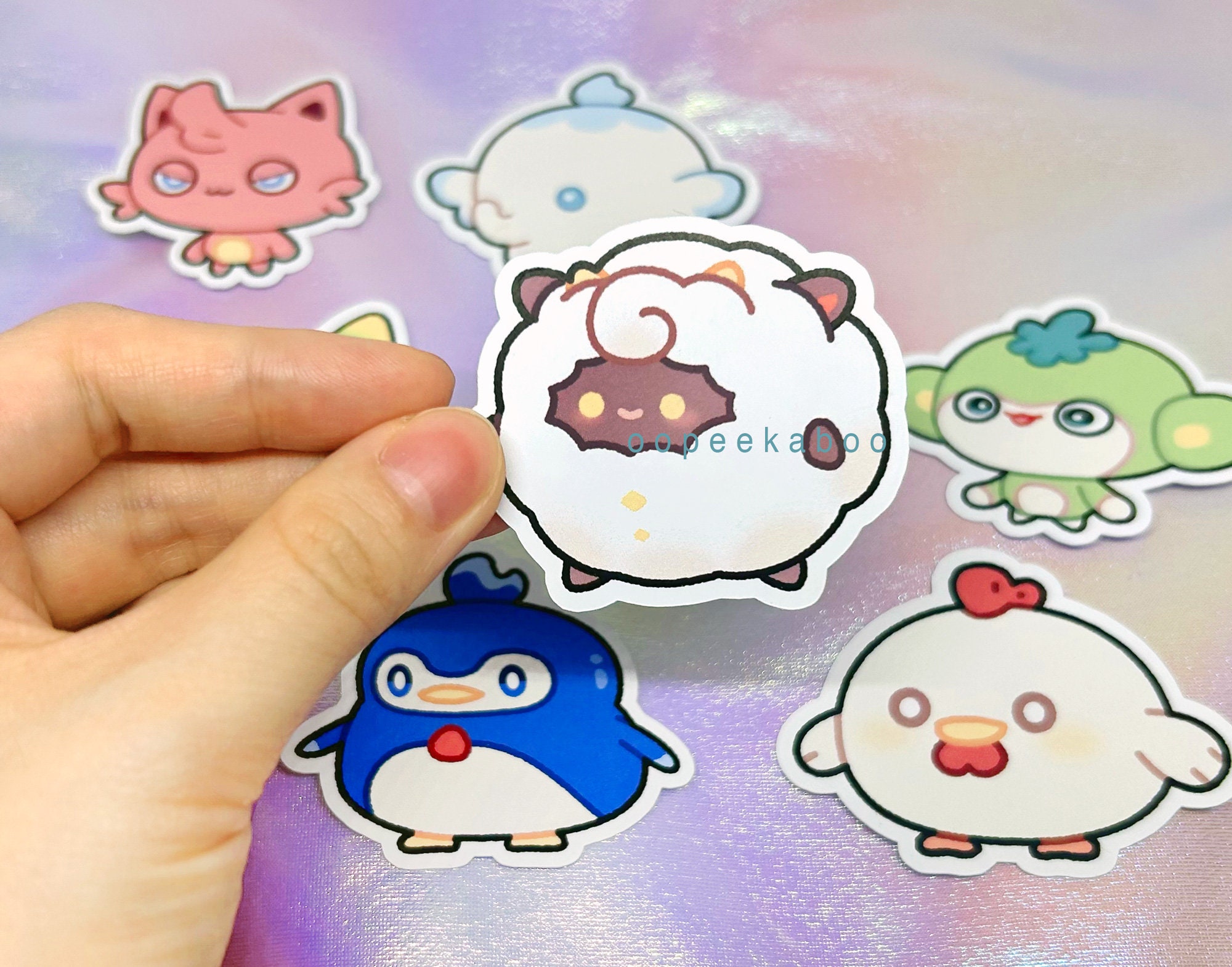 Palworld Inspired Sticker Pack 8pcs, Kawaii Pals Fanart Stickers, Die ...