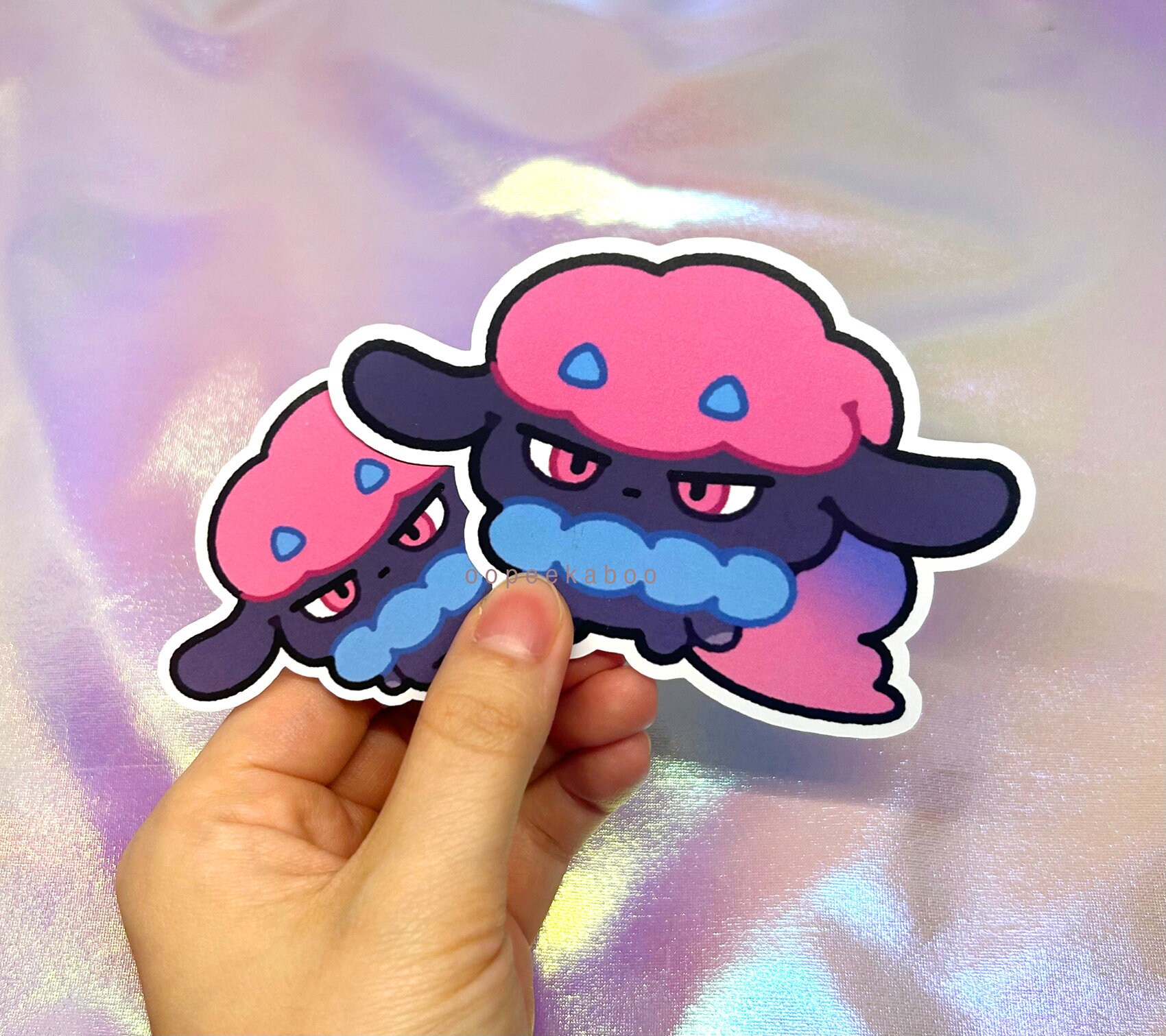 Daedream Palworld Inspired Sticker, Kawaii Pals Dark Purple Fanart ...