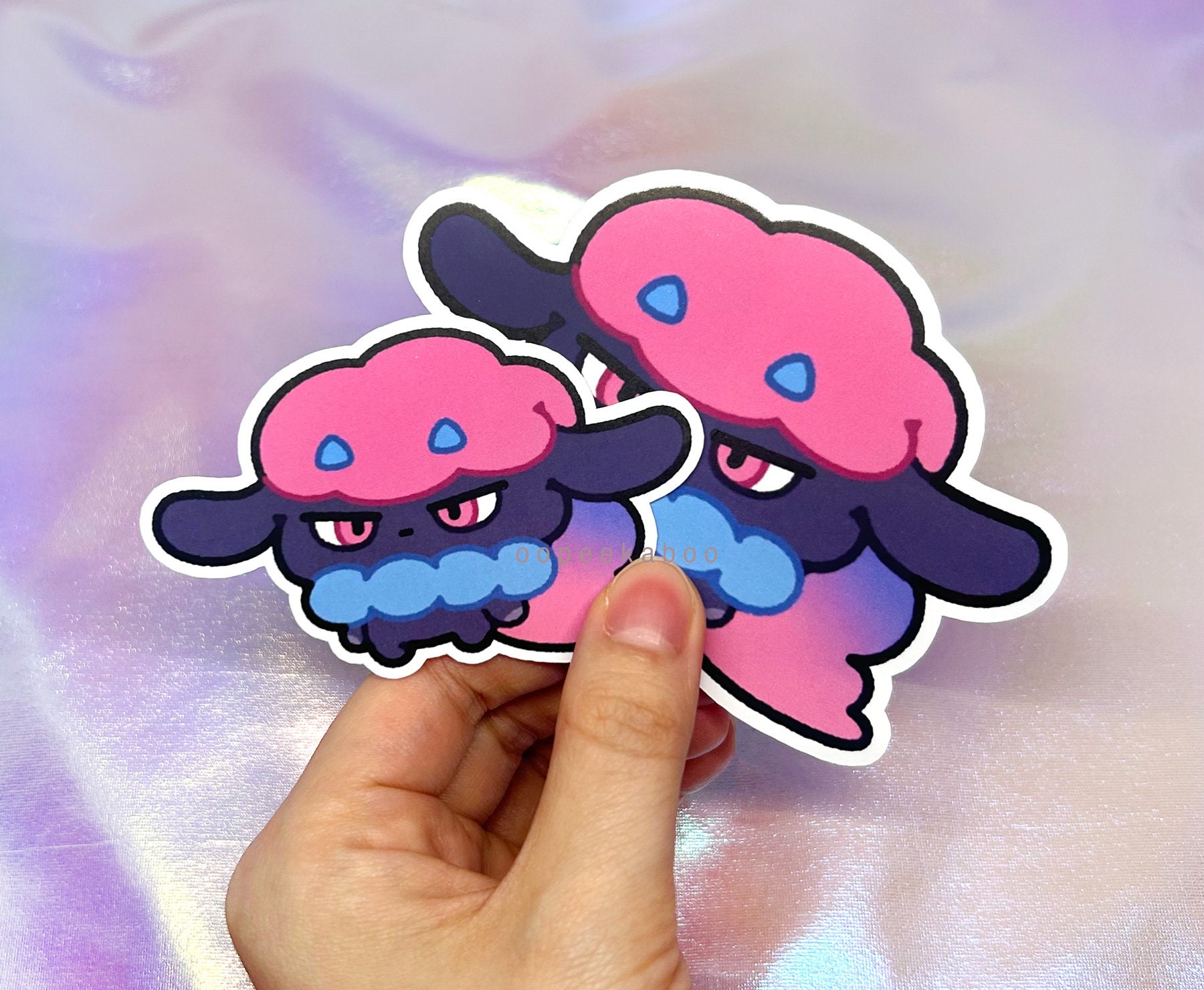 Daedream Palworld Inspired Sticker, Kawaii Pals Dark Purple Fanart ...