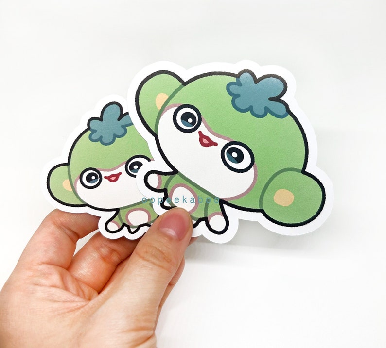 Tanzee Palworld Inspired Sticker, Kawaii Pals Green Monkey Fanart ...