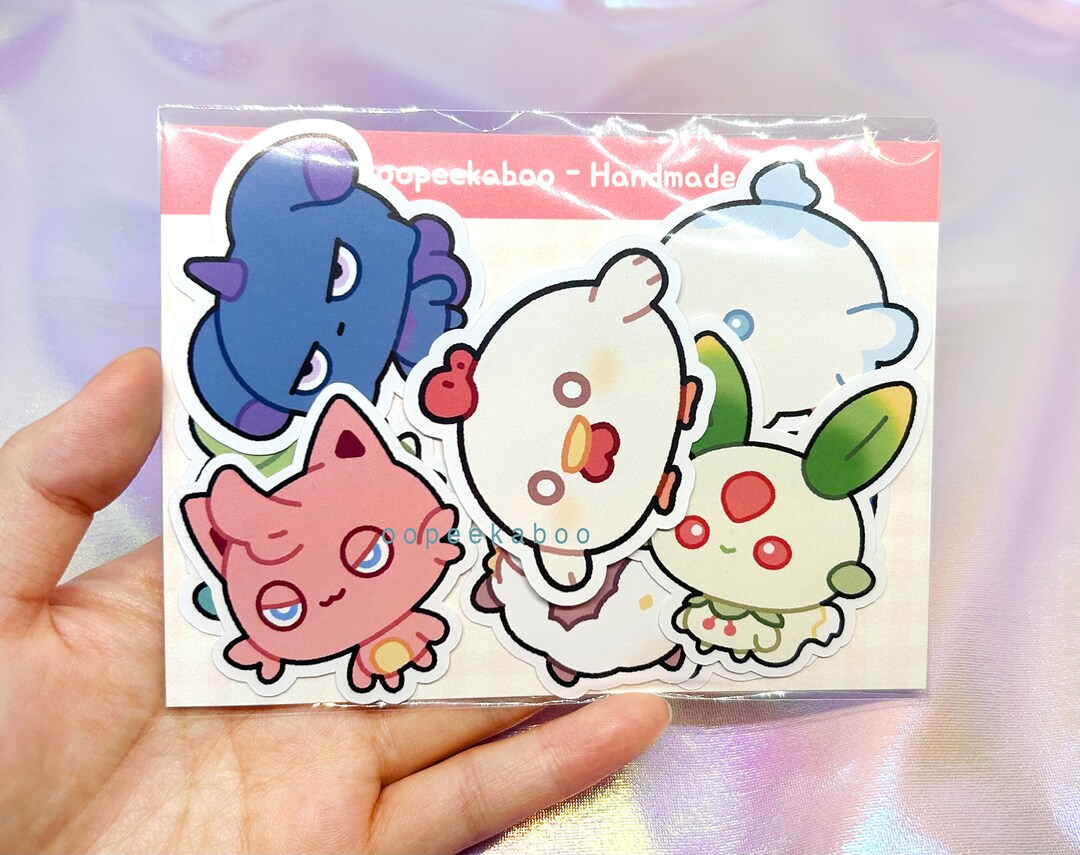 8pcs Small Palworld Inspired Sticker Pack, Cute Pals Fanart Stickers ...