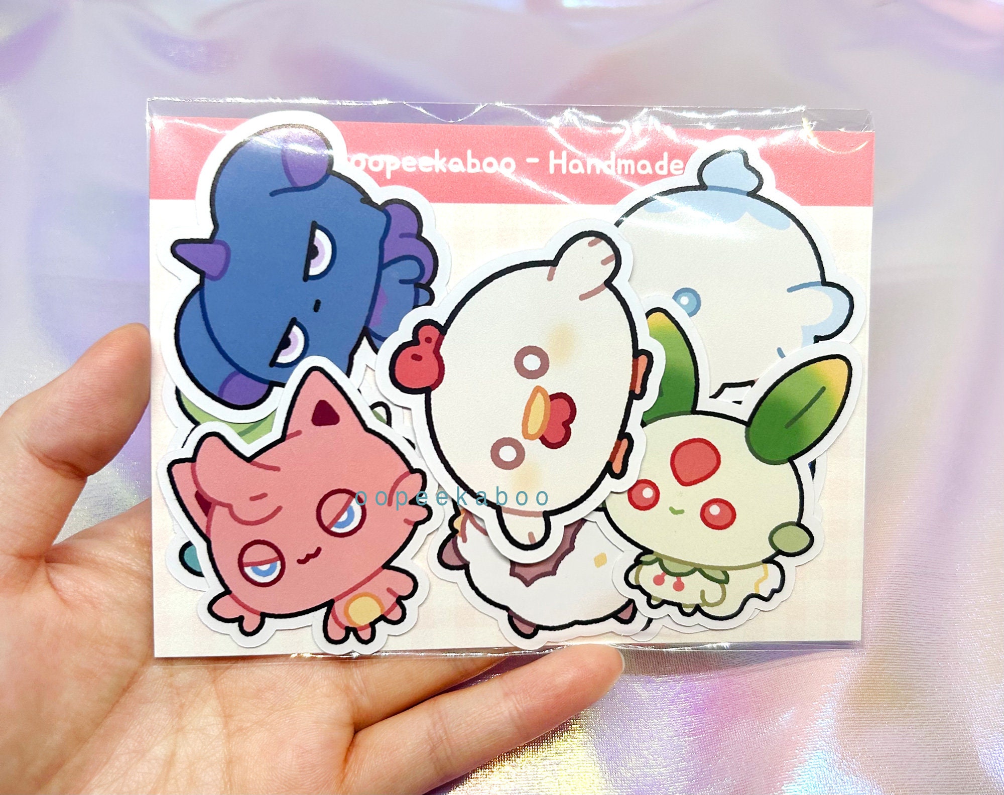 Palworld Inspired Sticker Pack 8pcs, Kawaii Pals Fanart Stickers, Die ...