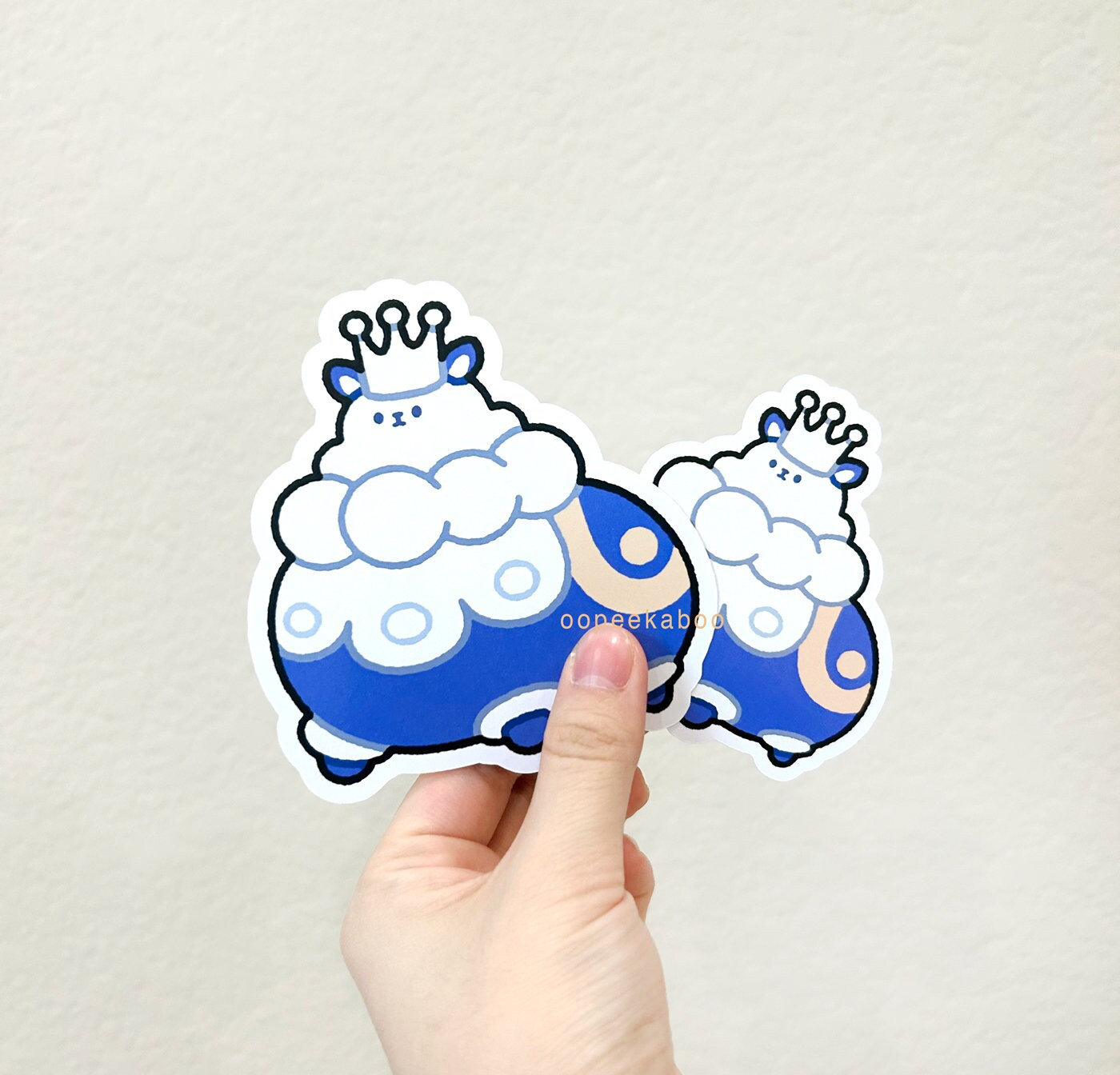 Kingpaca Cryst Palworld Inspired Sticker, Kawaii Pals Ice Blue Alpaca ...