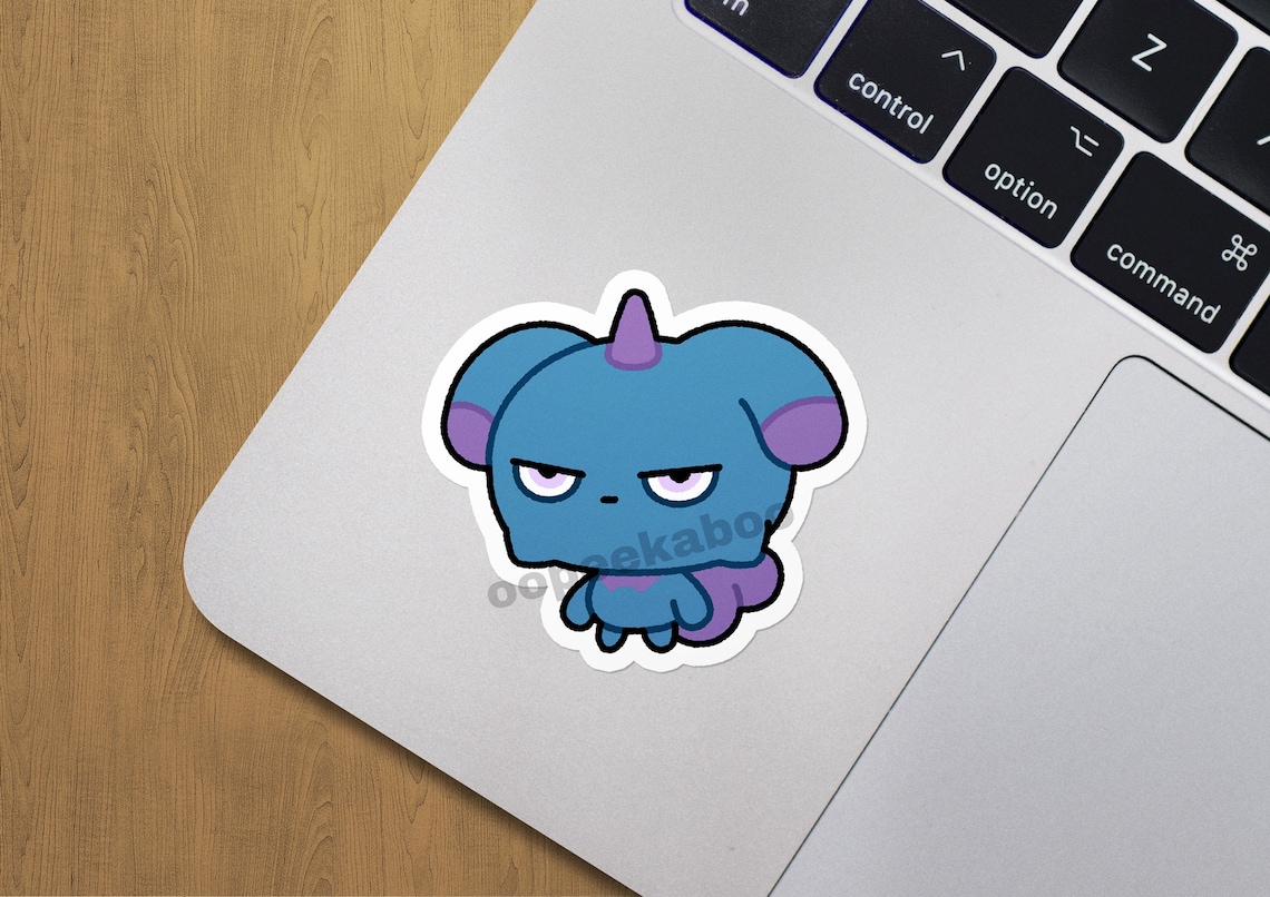Depresso Palworld Inspired Sticker, Depressed Blue Cat Pals Fanart ...
