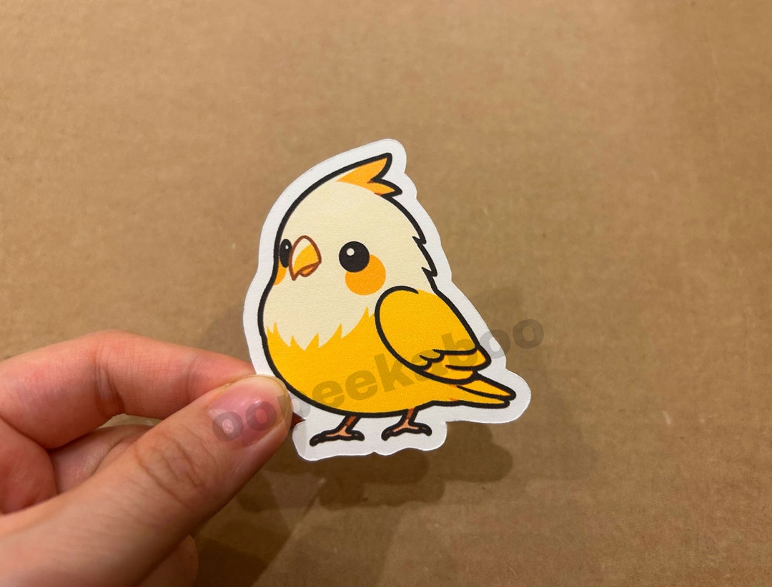 Cockatiel Sticker, Bird Stickers, Bird Laptop Stickers, Cockatoo Water ...