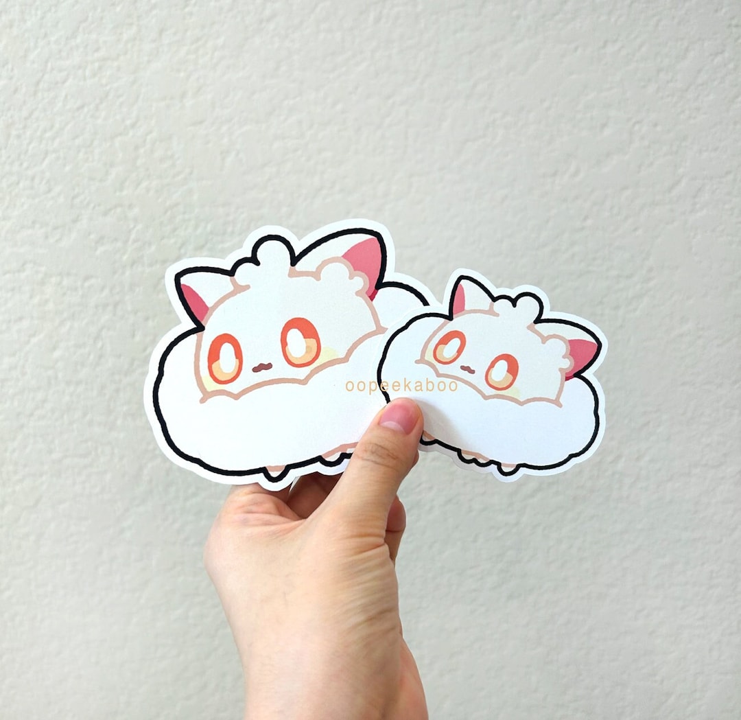 Cremis Palworld Inspired Sticker, Kawaii Pals White Dog Wool Cream ...