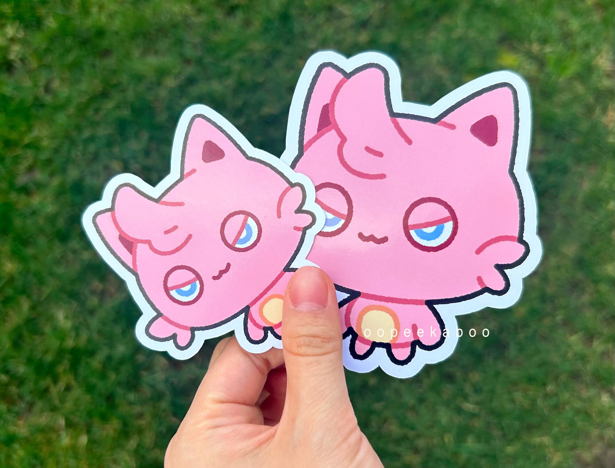 Cattiva Palworld Inspired Sticker, Kawaii Pals Pink Cat Fanart Sticker ...