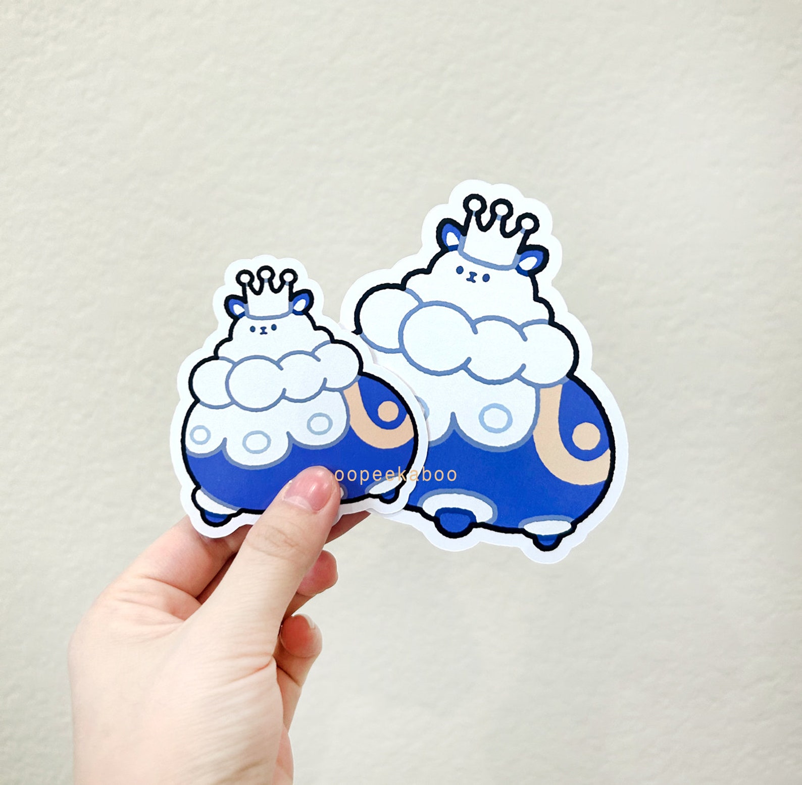 Kingpaca Cryst Palworld Inspired Sticker, Kawaii Pals Ice Blue Alpaca ...