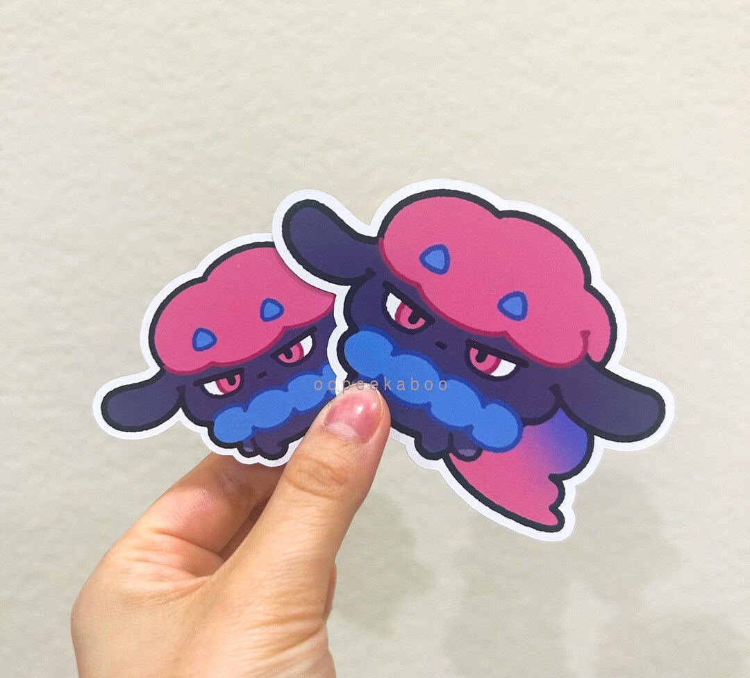 Daedream Palworld Inspired Sticker, Kawaii Pals Dark Purple Fanart ...
