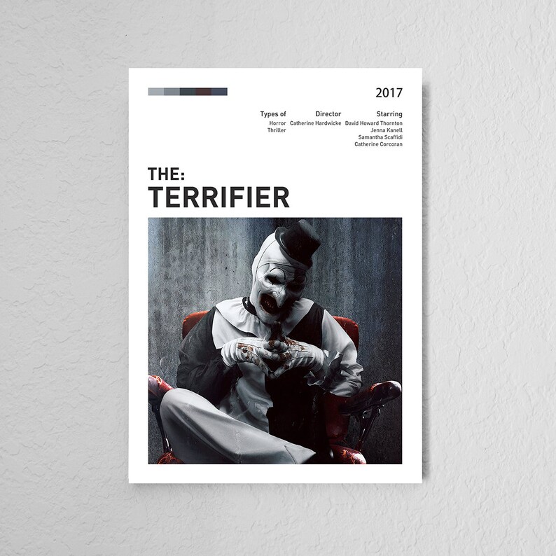 Terrifier Movie Custom Poster, Classic Film Posters, Vintage Movie ...