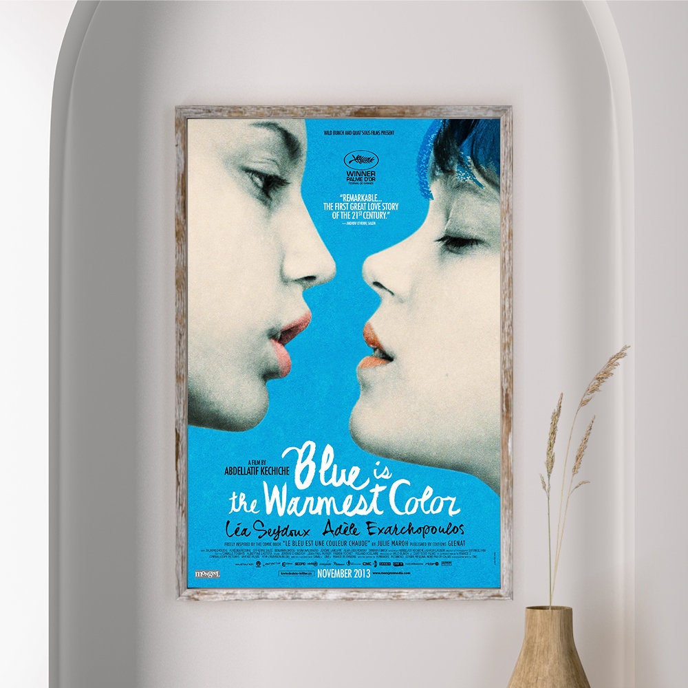 Blue is the Warmest Color Movie Poster High Quality Canvas Art Print ...