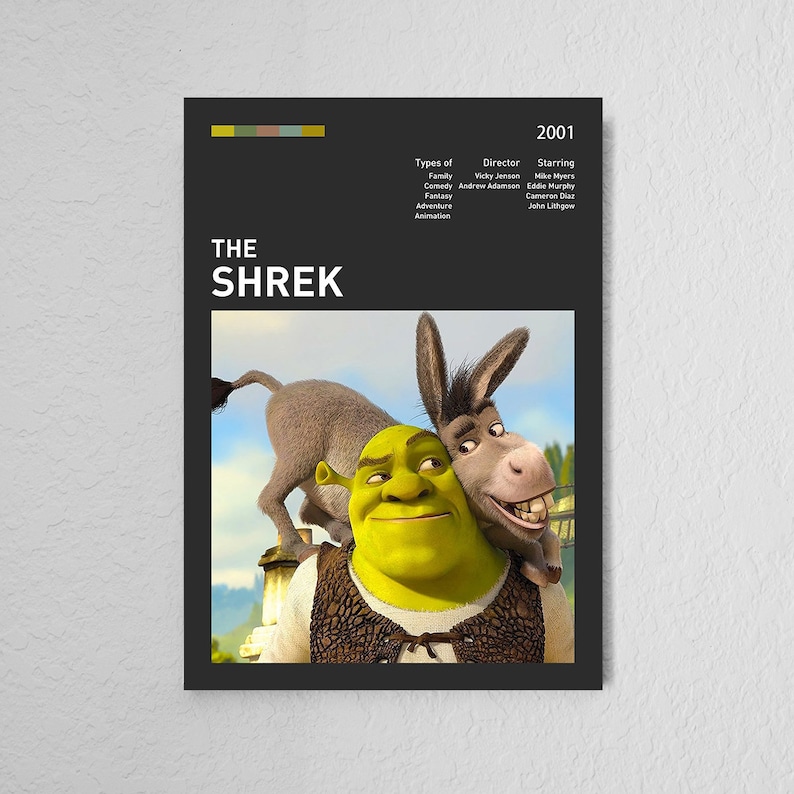Shrek Animation Customized Posters, Personalized Movie Posters, Classic ...