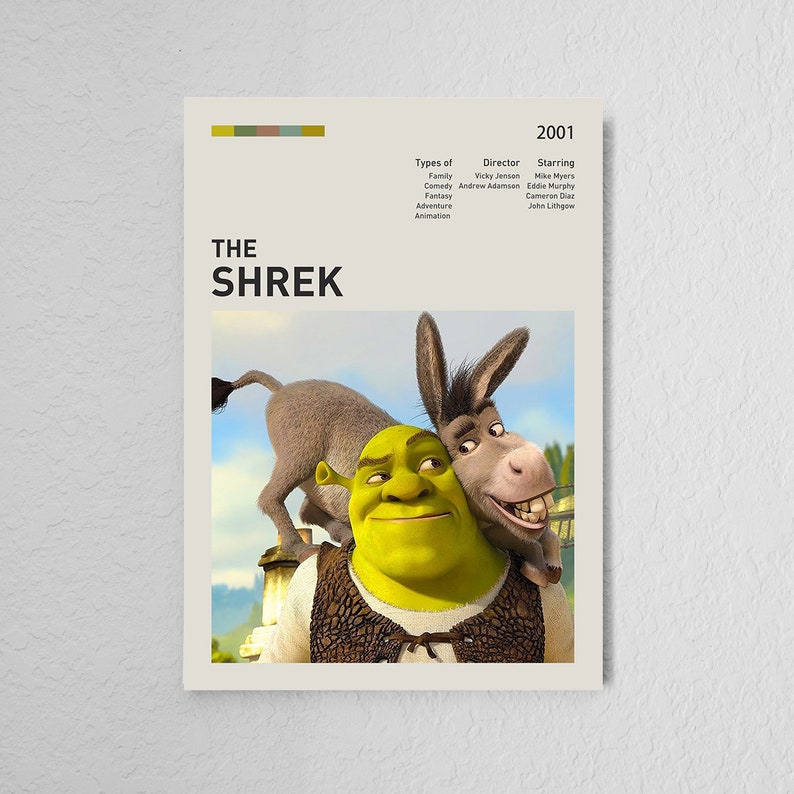 Shrek Animation Customized Posters, Personalized Movie Posters, Classic ...