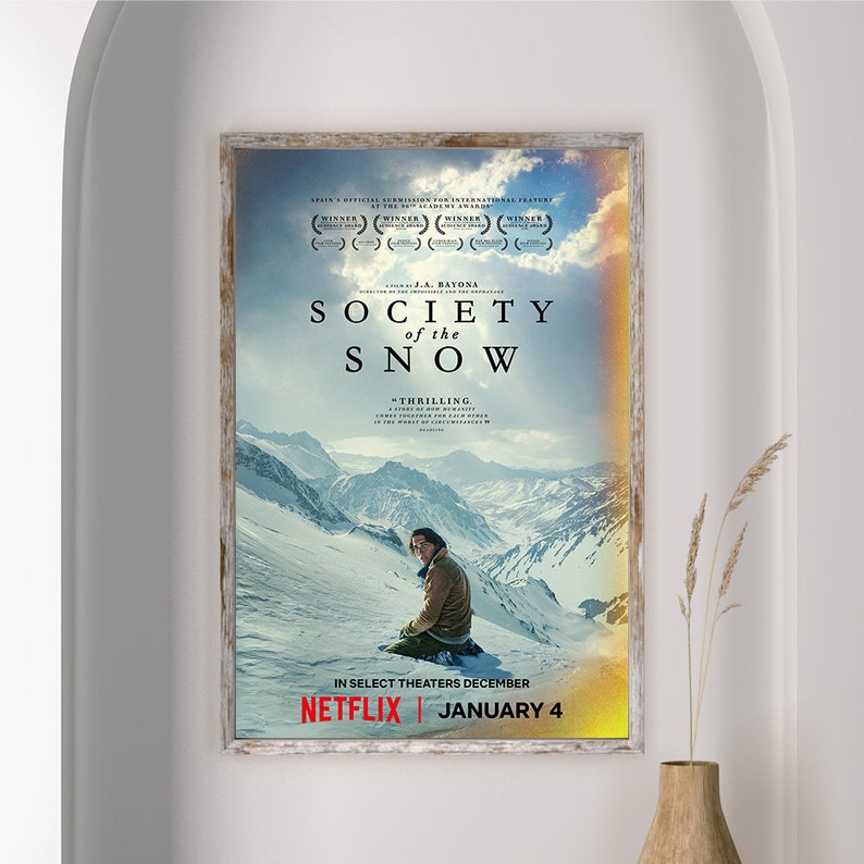 La Sociedad De La Nieve Movie Poster, Canvas Poster Printing, Classic ...