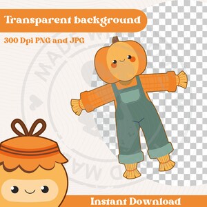 Autumn Kawaii Clipart, Cute Autumn Bundle, Fall Vector Clipart, Autumn ...