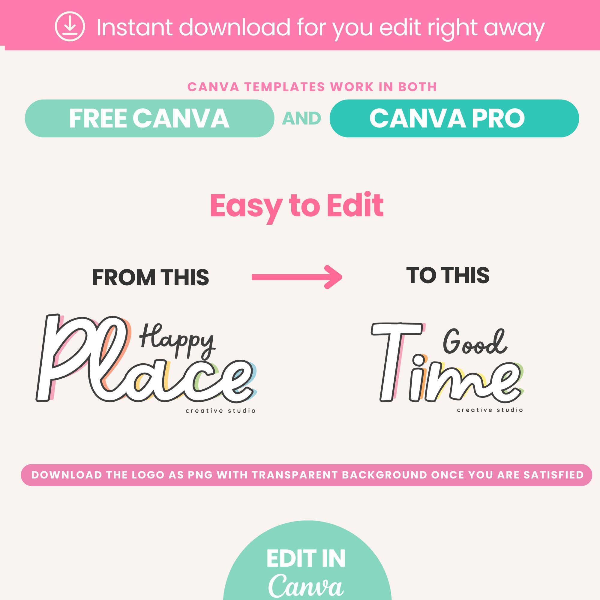 Bright Pastel Rainbow Logo Design, Fun Colorful Logo, Business Logo ...