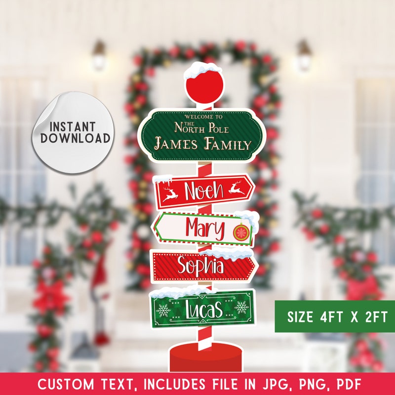 Christmas Directional Sign - Etsy