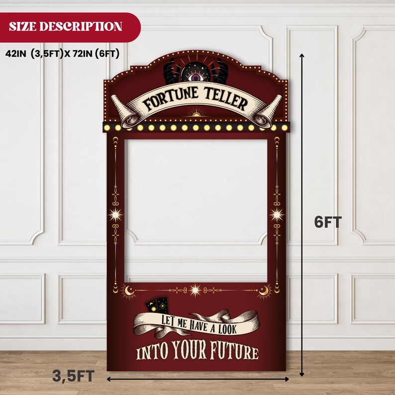Fortune Teller Halloween Selfie Frame, Tarot Psychic Selfie Frame ...