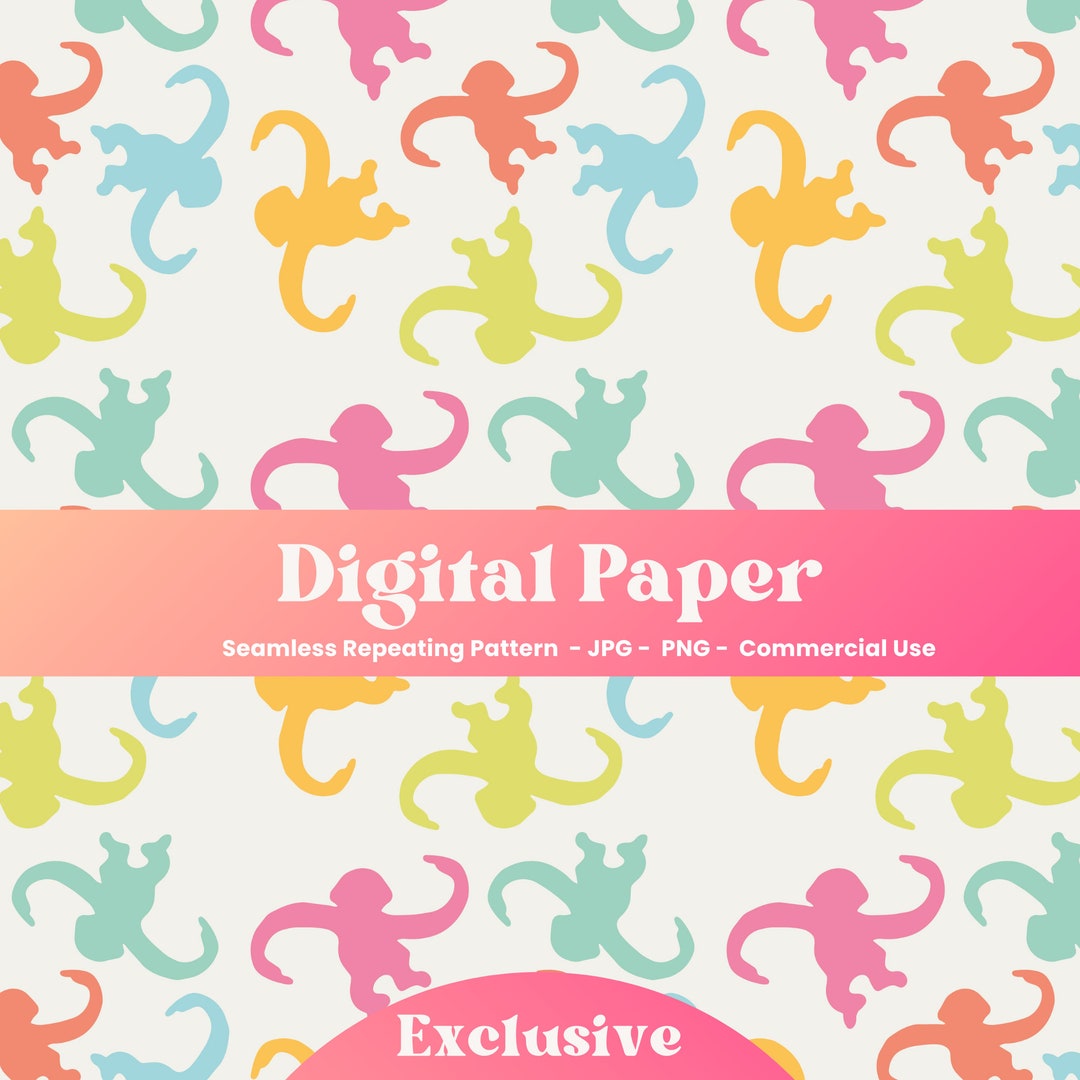 Barrel of Monkey Seamless Pattern, Monkey Seamless Pattern, Colorful ...