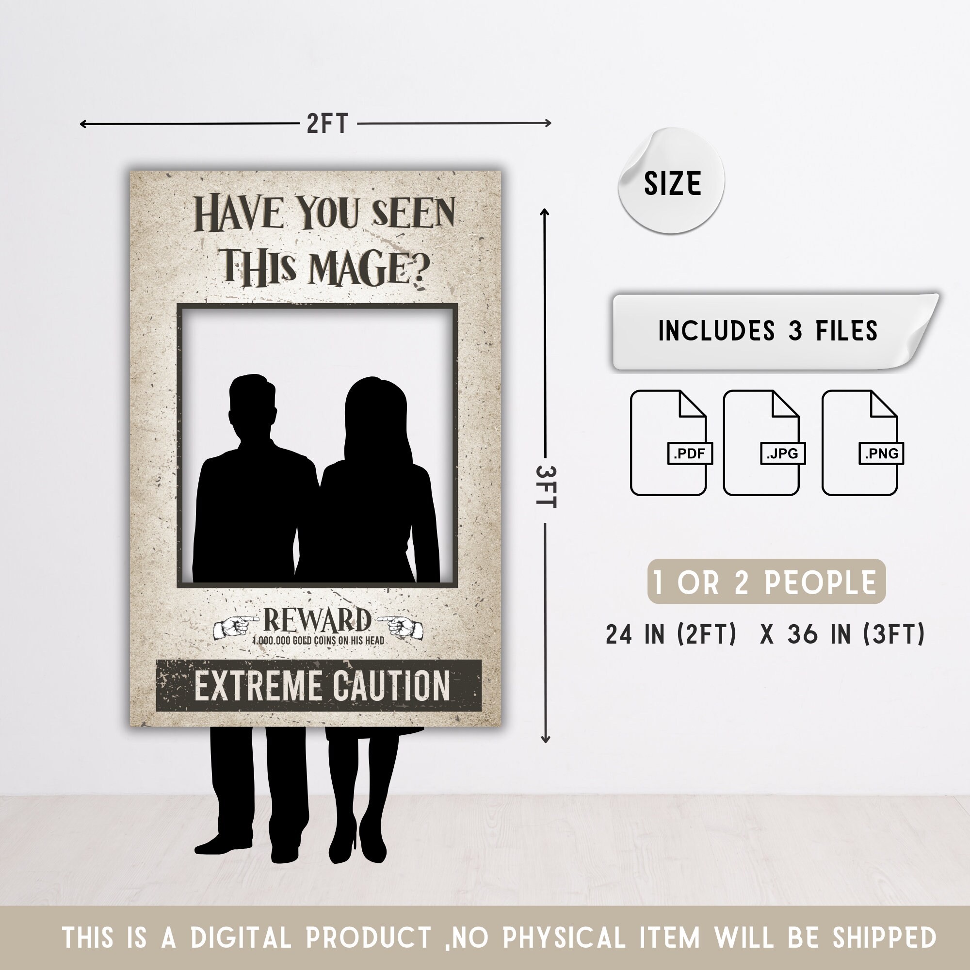 Have You Seen This Mage Photo Booth Prop Frame, Custom Halloween Party ...