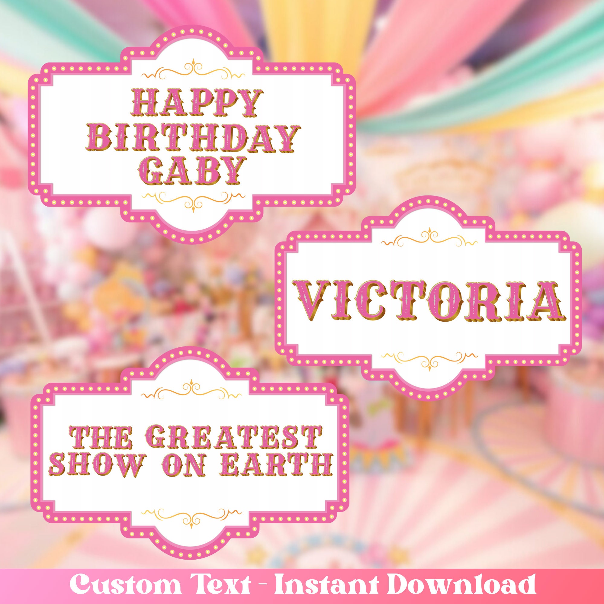 Pink Sign Circus, Carnival Party Sign, Carnival Welcome Sign, Custom ...